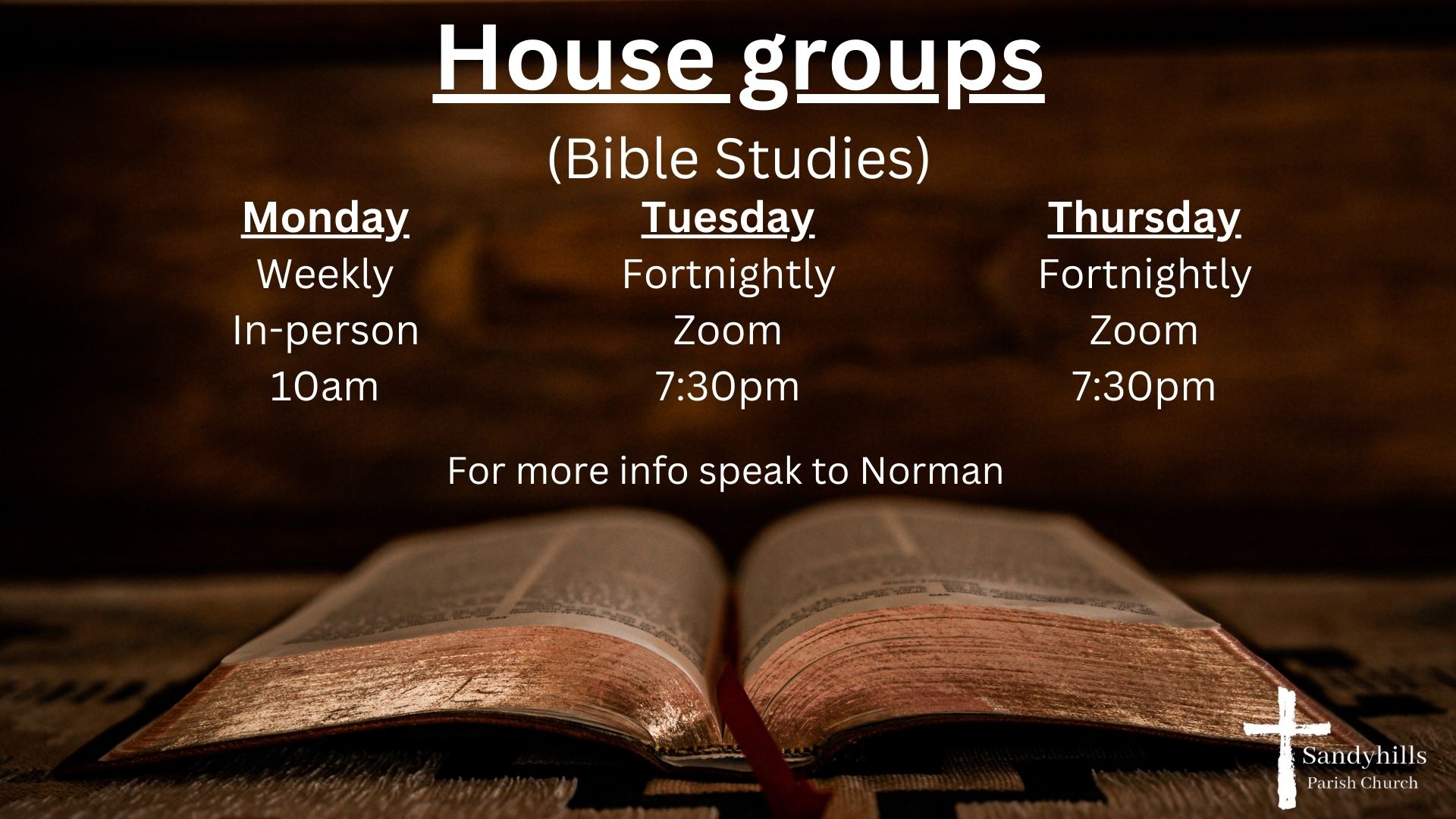What’s On – Sandyhills Parish Church
